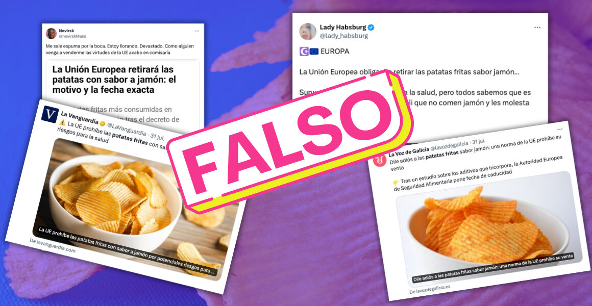 No, la UE no ha prohibido las patatas fritas con sabor a jamón - Factico